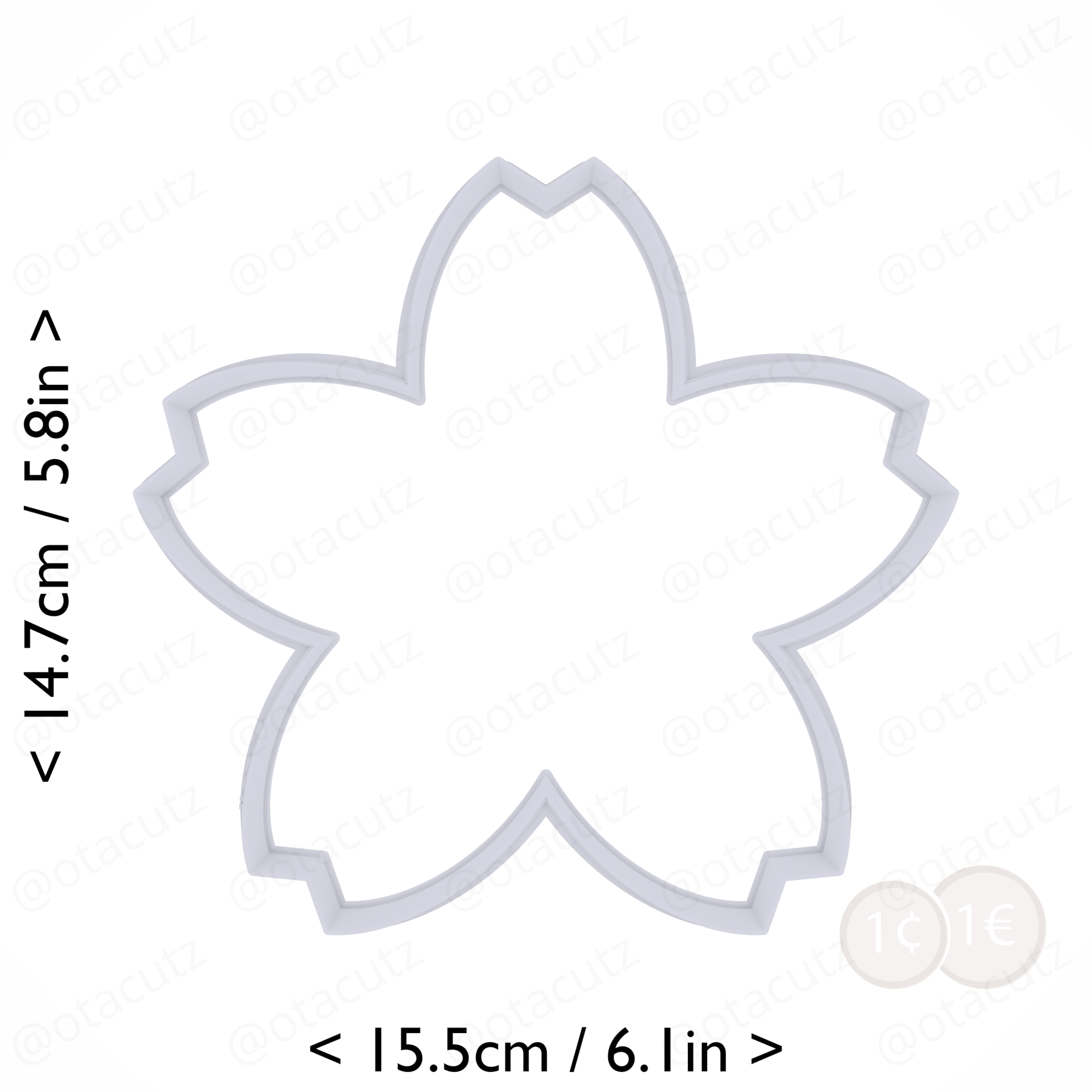 3D File Sakura Cookie Cutter 5 75in 14 6cm Template To Download And