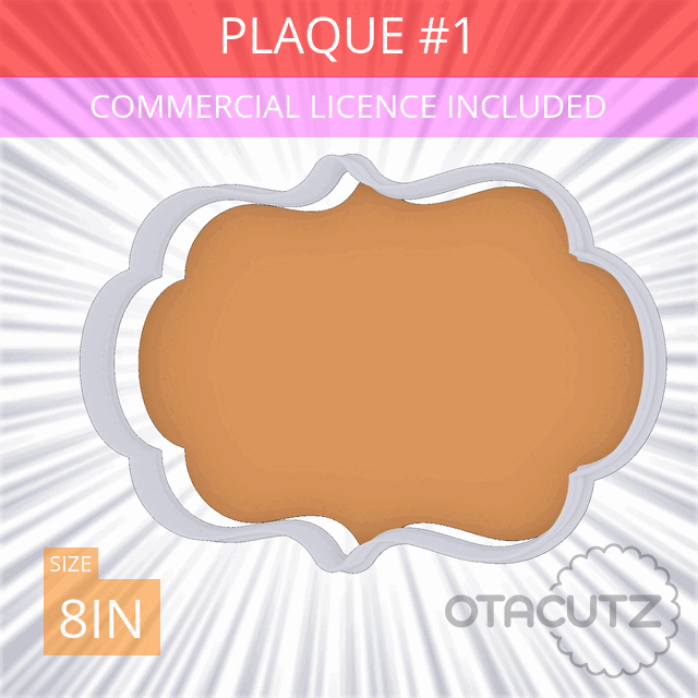 STL file Plaque #1 Cookie Cutter 8in / 20.3cm・Template to download and ...