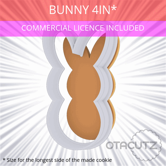 3D file Bunny Cookie Cutter 4in / 10.2cm・Model to download and 3D print ...