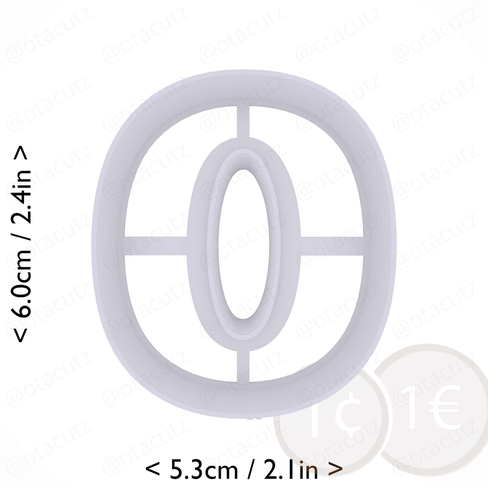 3D file Number Zero Cookie Cutter 2in / 5.1cm・Template to download and ...