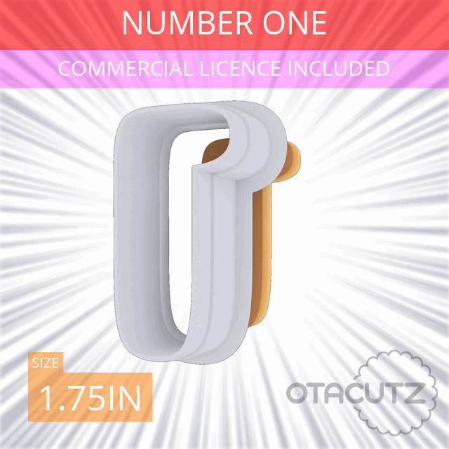 STL file Number One Cookie Cutter 1.75in / 4.4cm・Model to download and ...