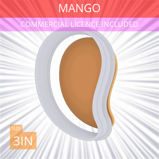 3D file Mango Cookie Cutter 3in / 7.6cm・3D print object to download・Cults