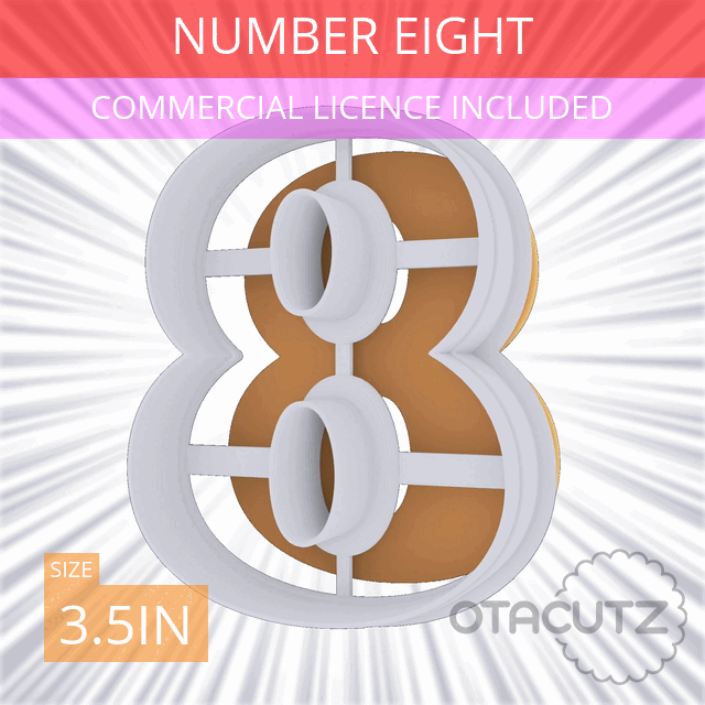 STL file Number Eight Cookie Cutter 3.5in / 8.9cm・3D printing design to ...