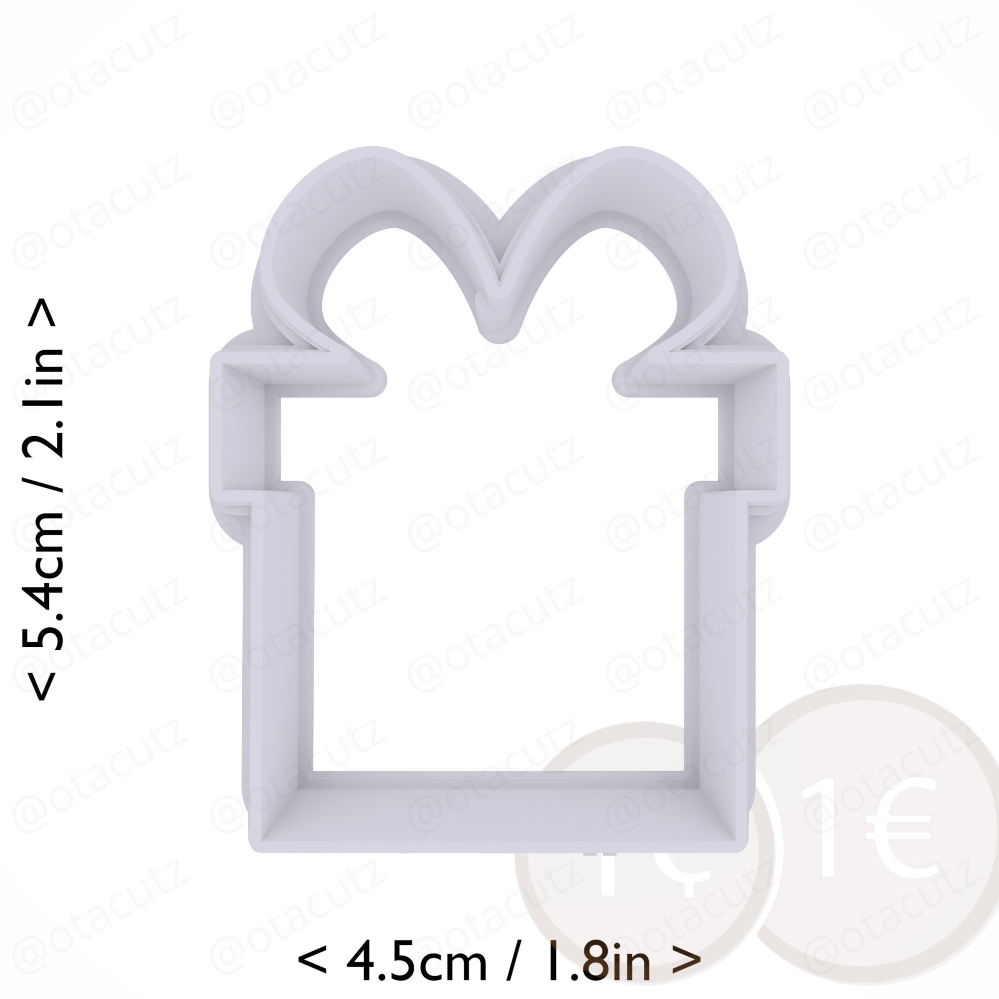3D file Gift Cookie Cutter 1.75in / 4.4cm・3D printable model to ...