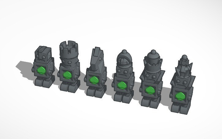 Free STL file Bot Chess Set Black #Chess 🤖・3D printer design to ...