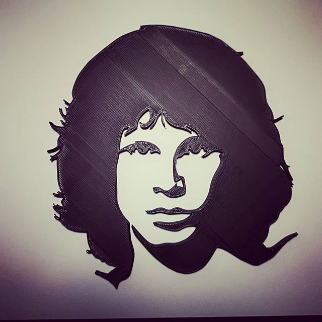 Бесплатный STL файл Jim Morrison Portrait Wall Art・Дизайн для загрузки ...