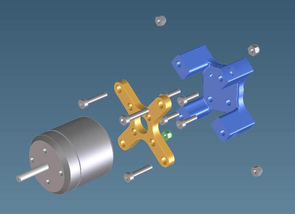 Free STL file Engine mount for brushless motor・3D printing template to ...