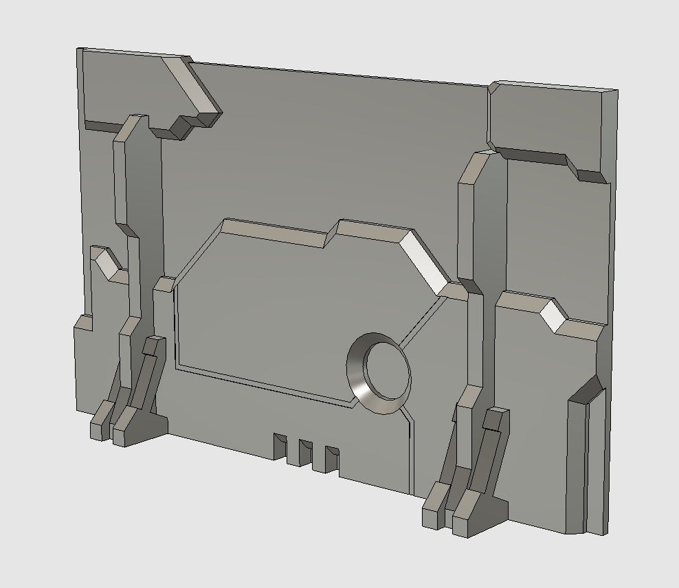 STL file Sci-fi wall (28 mm)・Model to download and 3D print・Cults