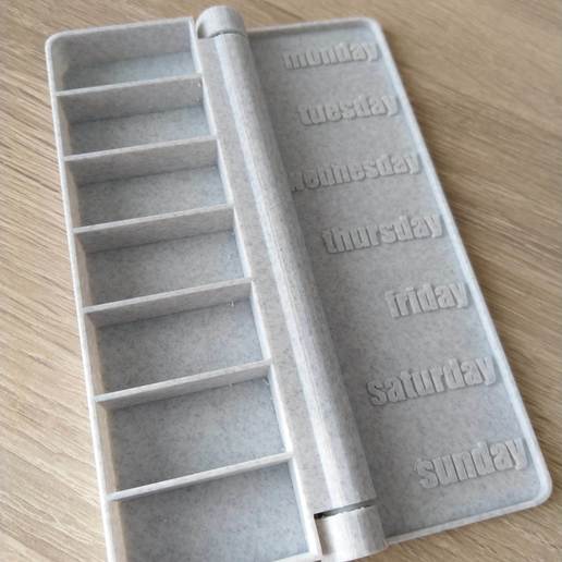 Download STL file Pill Box print in place (1 STL) • 3D printing ...