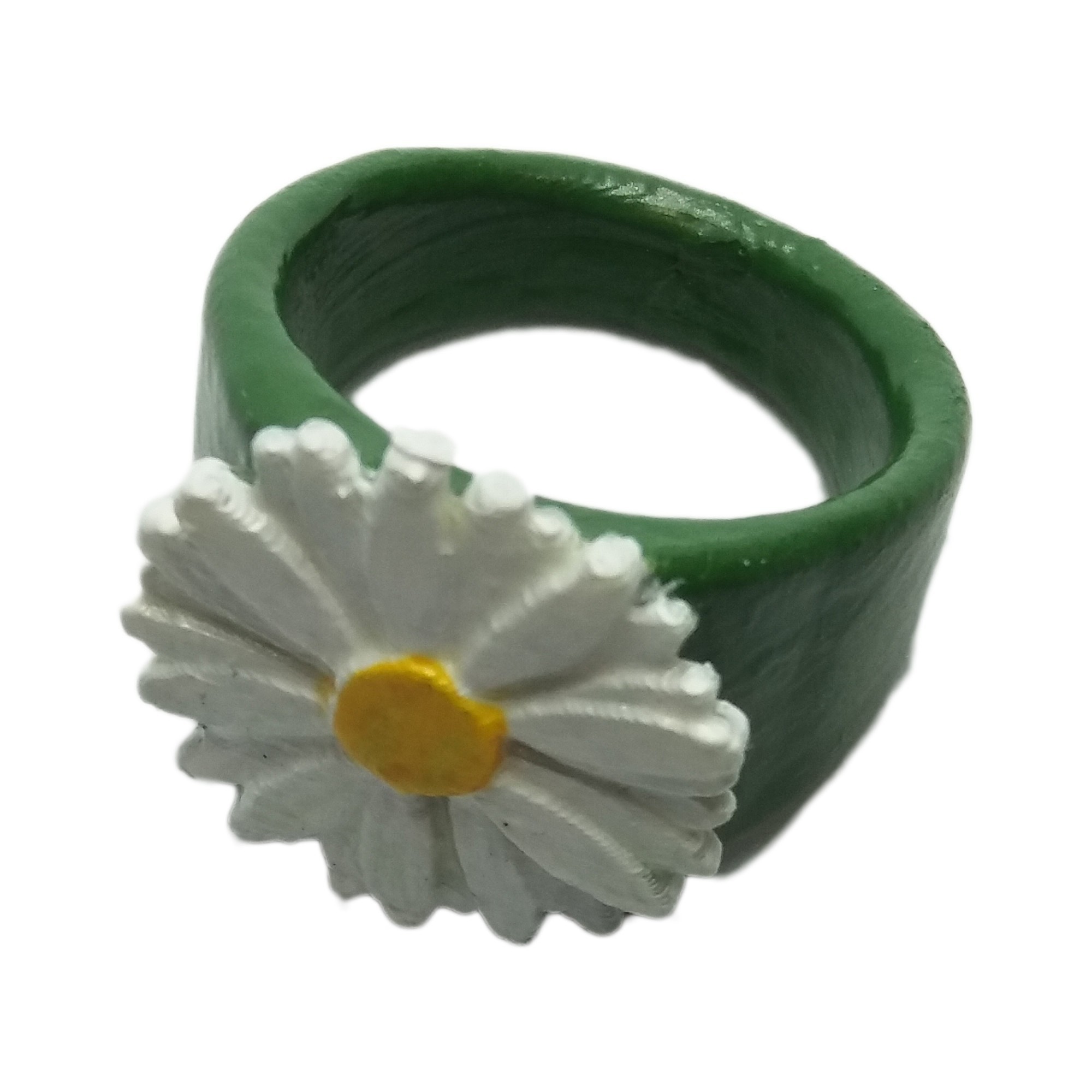STL file Ring with Daisy in relief・3D printing template to download・Cults