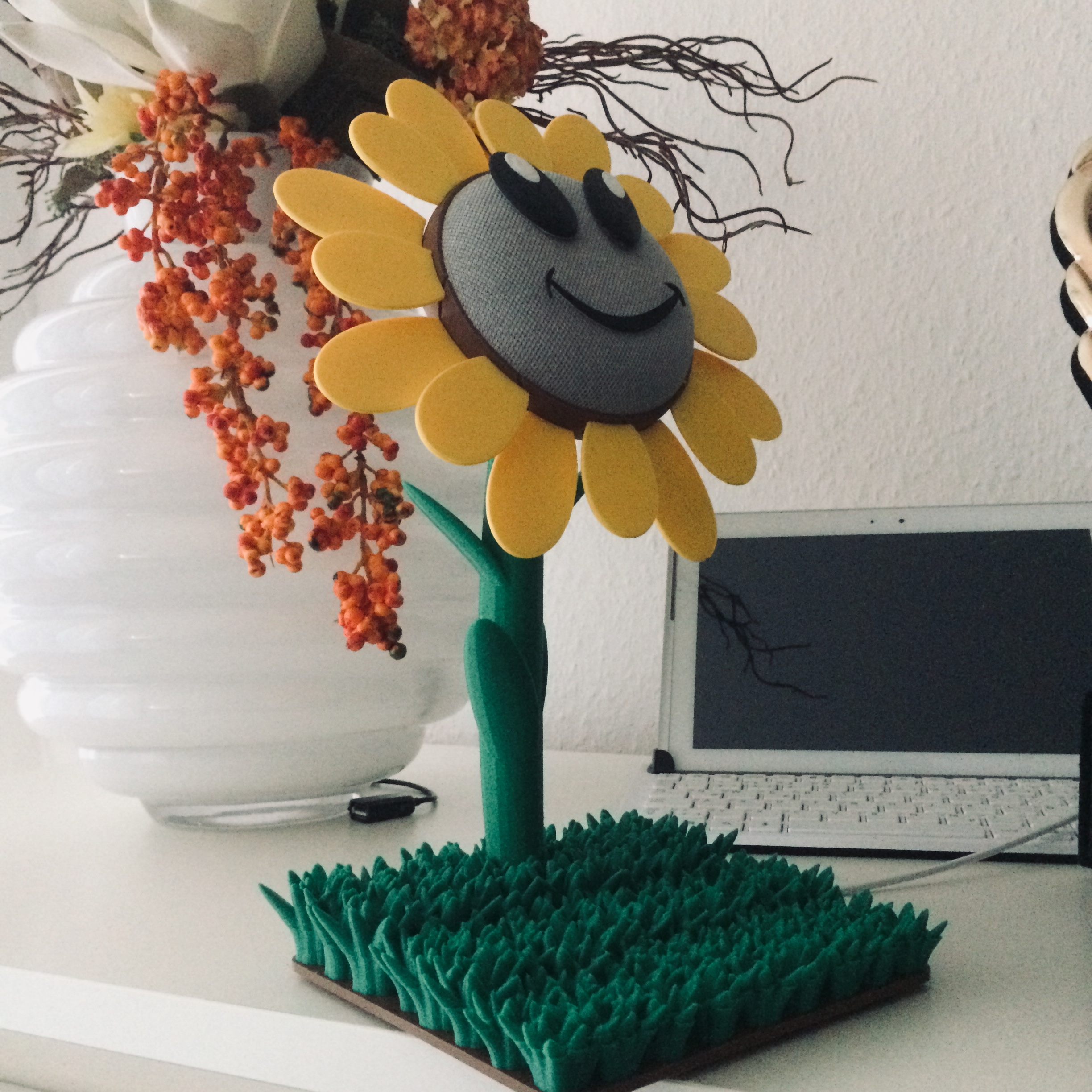 Free STL file Google Home Mini Sunflower・3D print design to download・Cults