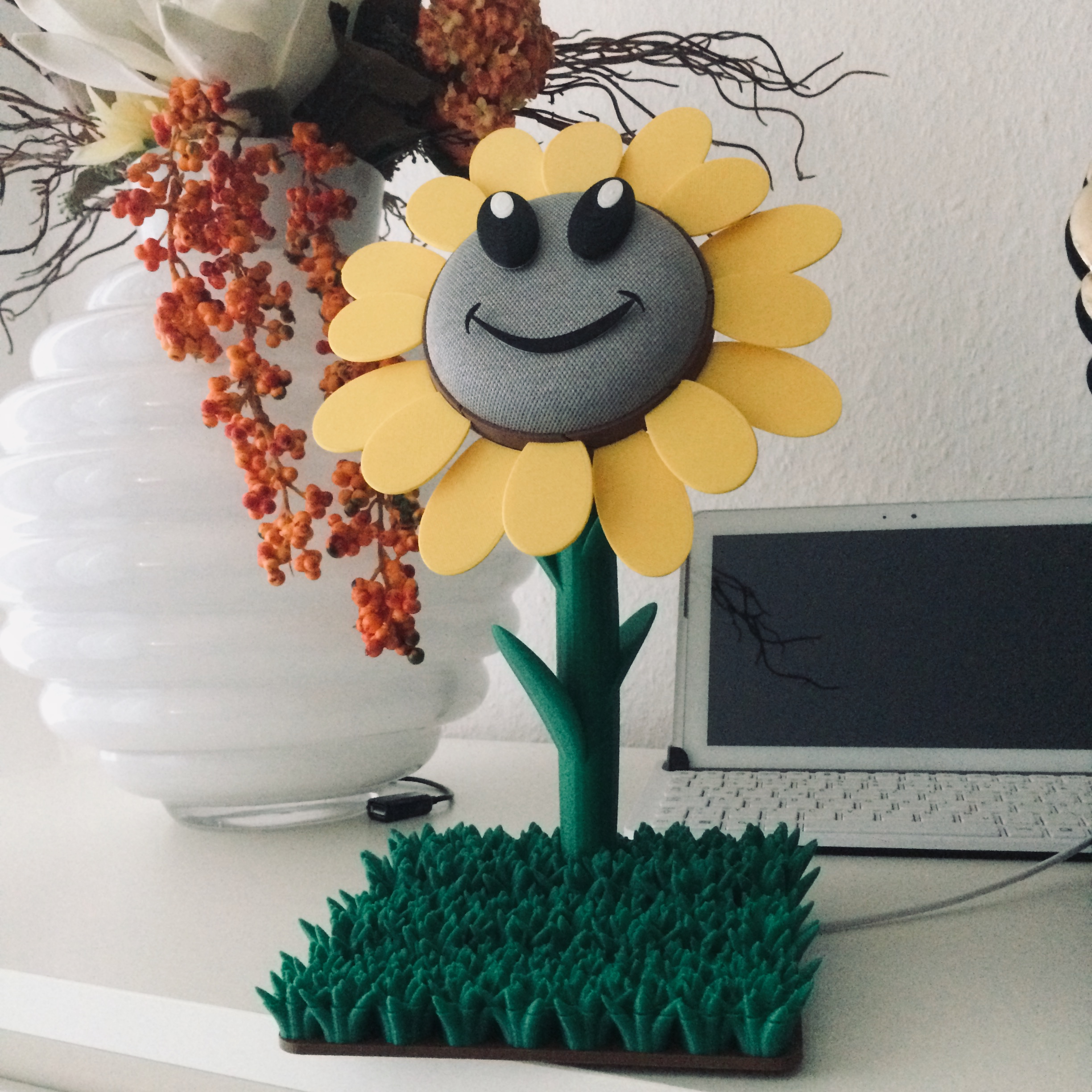Free STL file Google Home Mini Sunflower・3D print design to download・Cults