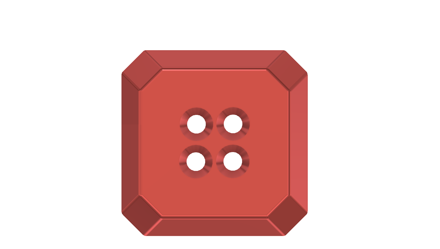 Free STL file square button 4 holes 25x25 Mm 🟪・3D printer design to ...