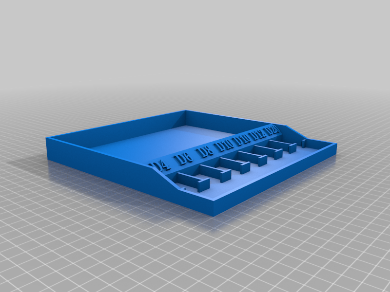 Free STL file D&D Dice Tray - Labeled Dice Remix 🎲・3D printer model to ...