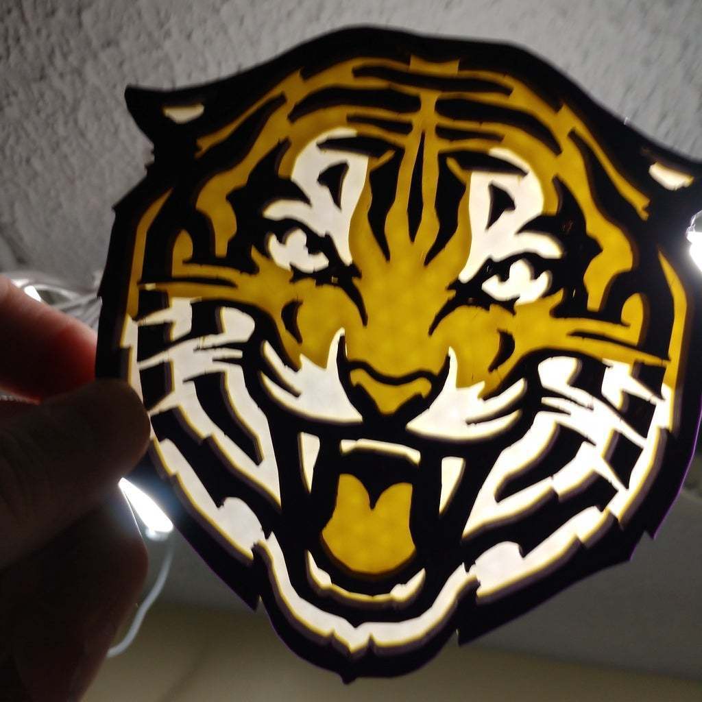 Free STL file LSU Multi Color Coaster・Model to download and 3D print・Cults