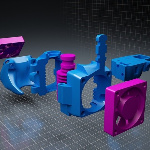 Descargar Modelos 3D para imprimir gratis E3D V5 hotend de fácil ...