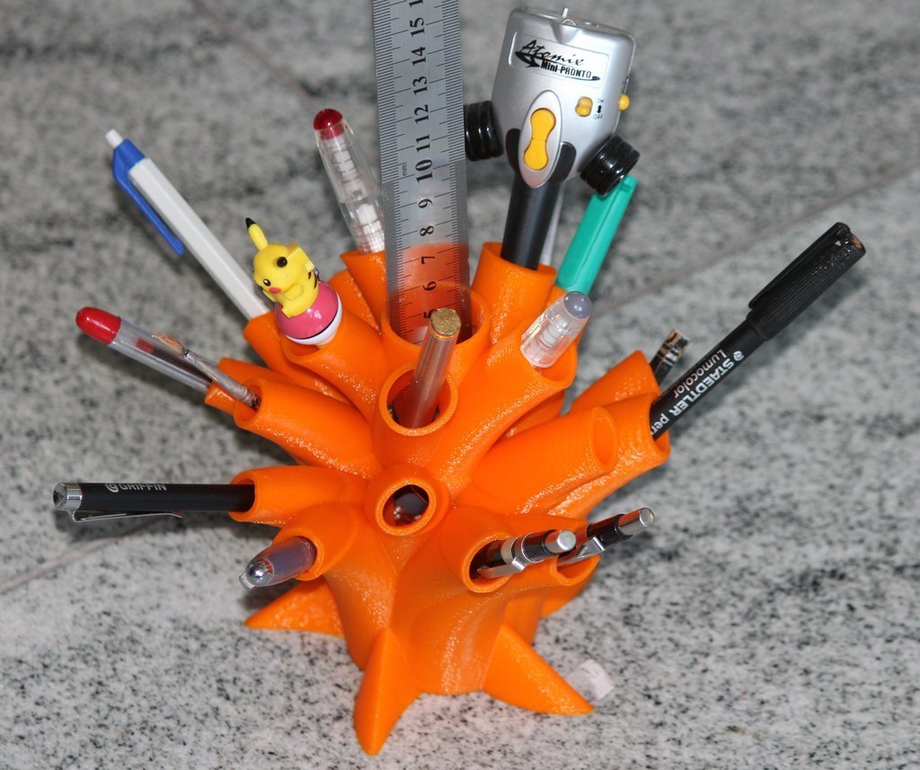 Free STL File Pen Holder 3D Printing Idea To Download Cults