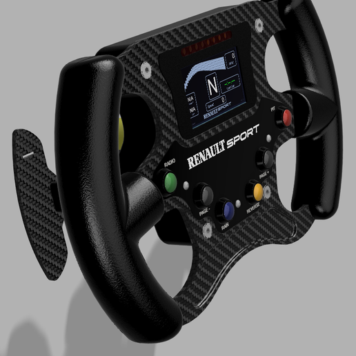 Download STL file DIY FORMULA RENAUL 2.0/3.5 STEERING WHEEL • 3D ...