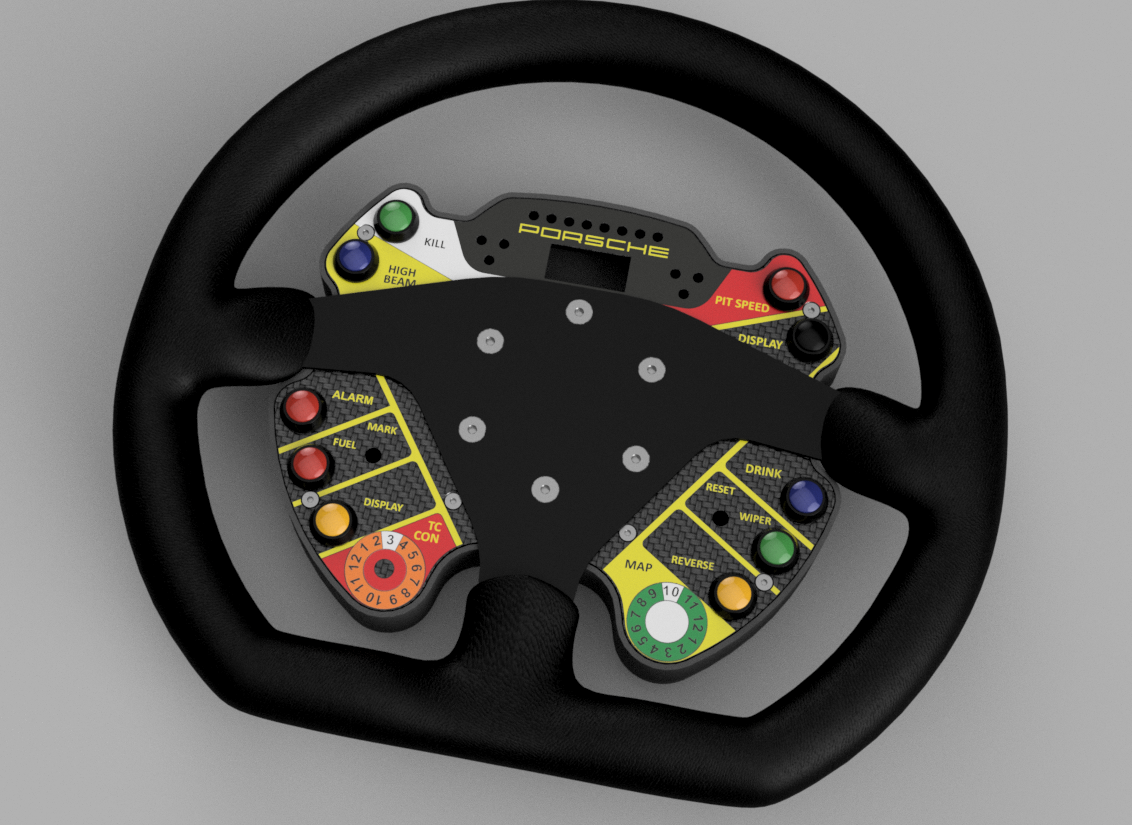 Download STL file DIY Porsche 911 GT3 Led/Display Steering Wheel • 3D ...