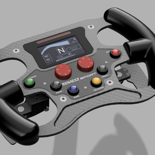 Download STL file DIY FORMULA RENAUL 2.0/3.5 STEERING WHEEL • 3D ...