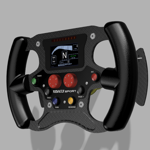 Download STL file DIY FORMULA RENAUL 2.0/3.5 STEERING WHEEL • 3D ...