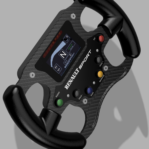 Download STL file DIY FORMULA RENAUL 2.0/3.5 STEERING WHEEL • 3D ...
