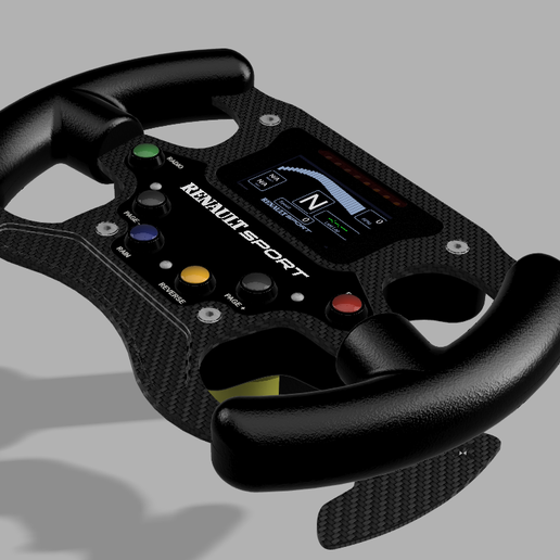 Download STL file DIY FORMULA RENAUL 2.0/3.5 STEERING WHEEL • 3D ...