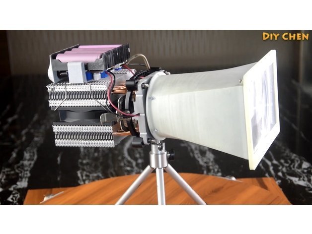 Free STL file diy_seachlight_LED__Torch_flashlight__spotlight・3D print ...