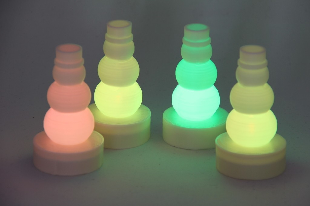 Free STL file Parametric LED Tea Light Snowman Hat 🫖・Model to download ...