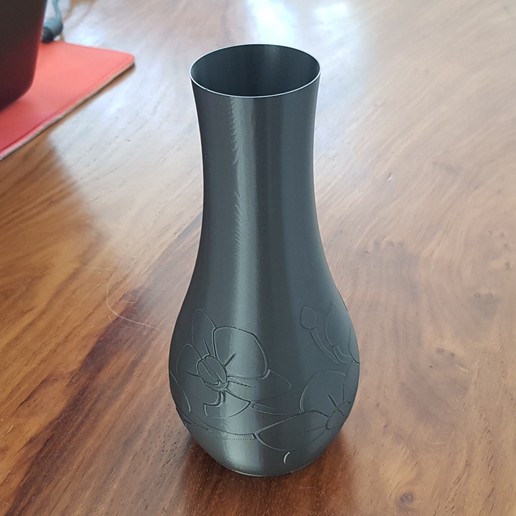Download STL file Vase - Embossed Orchids • Template to 3D print ・ Cults
