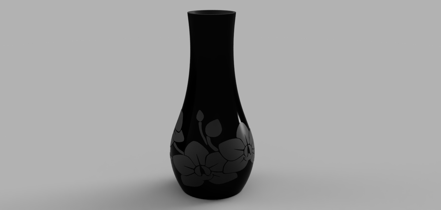Download STL file Vase - Embossed Orchids • Template to 3D print ・ Cults