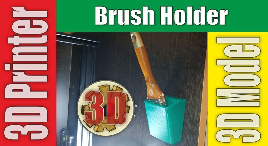 Free STL file Brush Holder 🧞‍♂️・3D printable model to download・Cults
