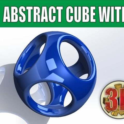 Download free 3D printer files Abstract cube with holes ・ Cults