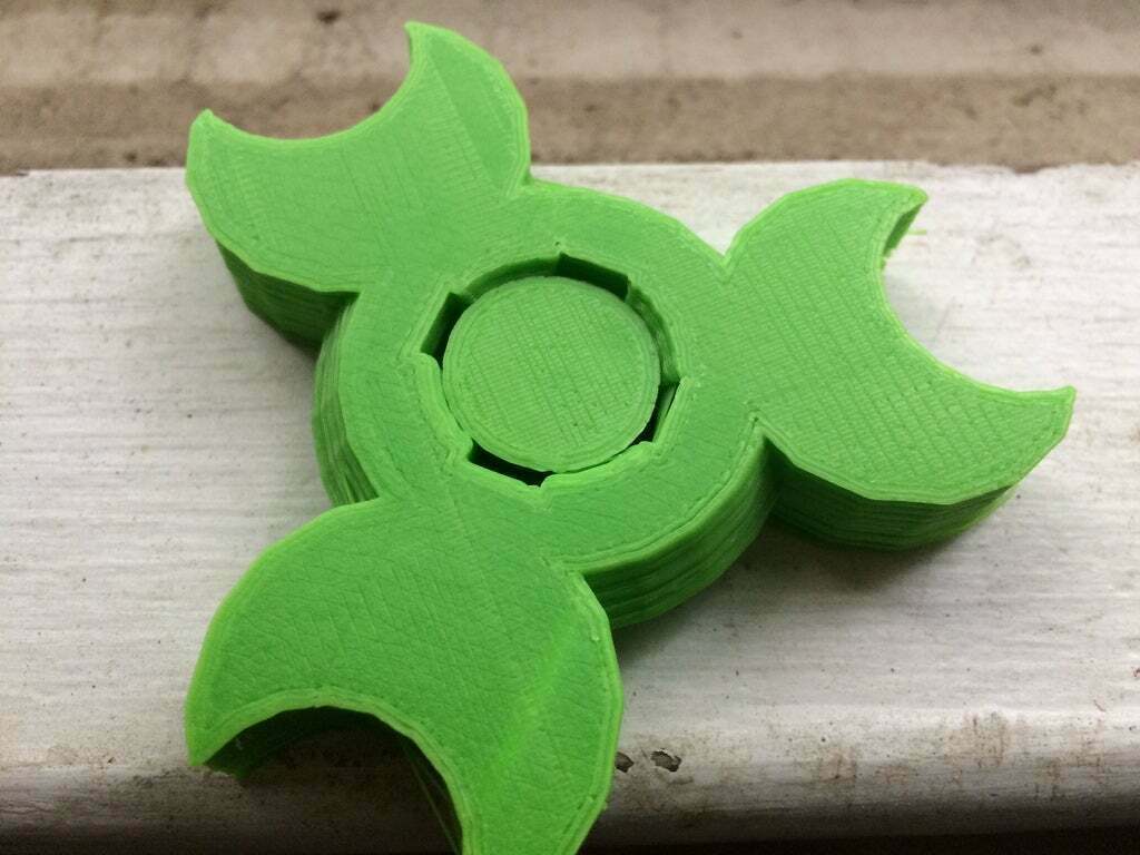 Free STL file Fully 3D printed bearingless fidget spinner・3D print ...