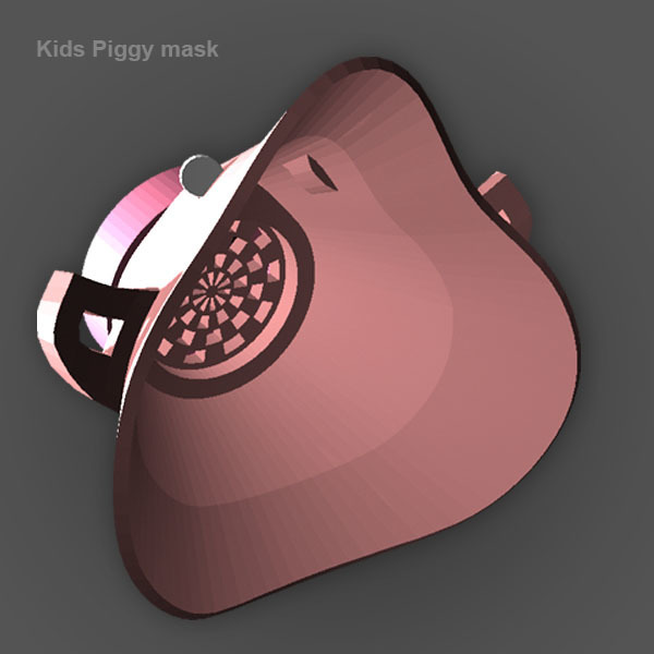STL file piggy kids mask・3D printer model to download・Cults