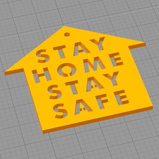 Download free 3D printing templates Stay home stay safe ・ Cults