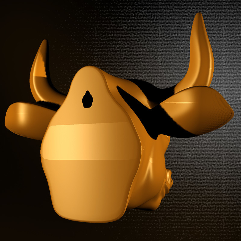 STL file Antique bull face・Design to download and 3D print・Cults