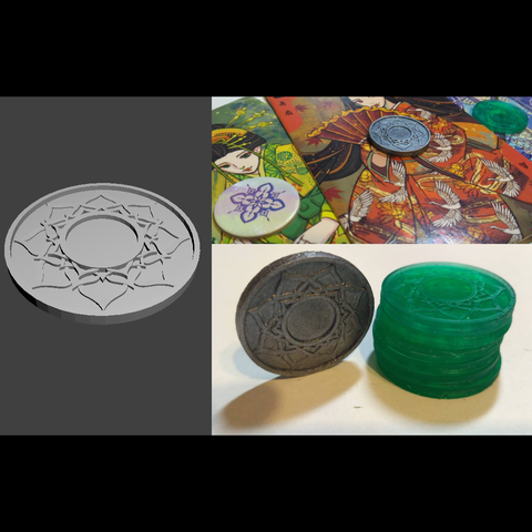 Download 3D printer designs Alternative Hanamikoji tokens/coins ・ Cults