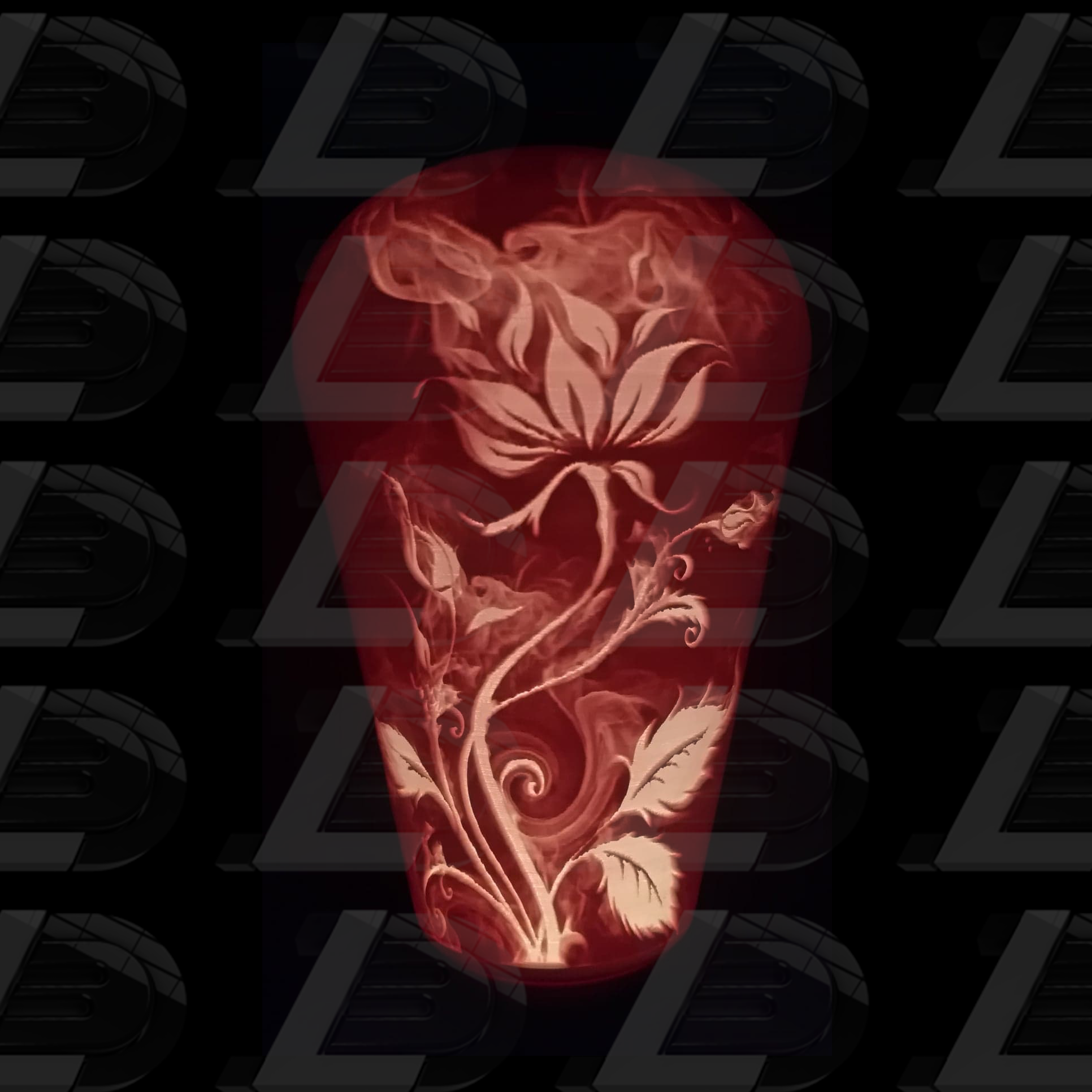 STL file Fire roses lithophane bulb (Bulb only)・Model to download and ...