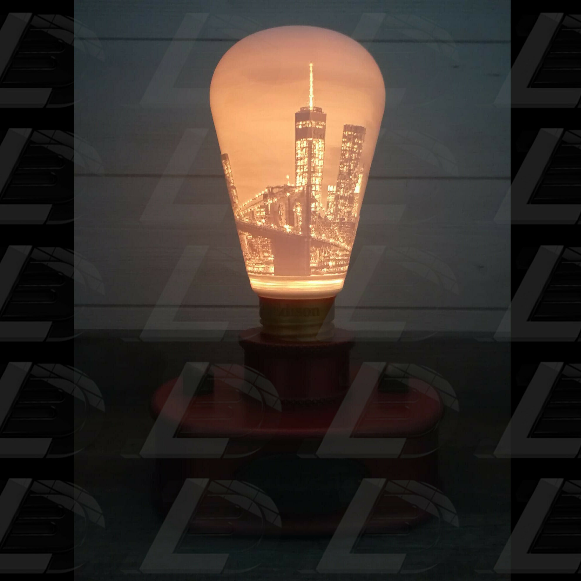 STL file New York lithophane bulb (Bulb only)・3D printer design to ...