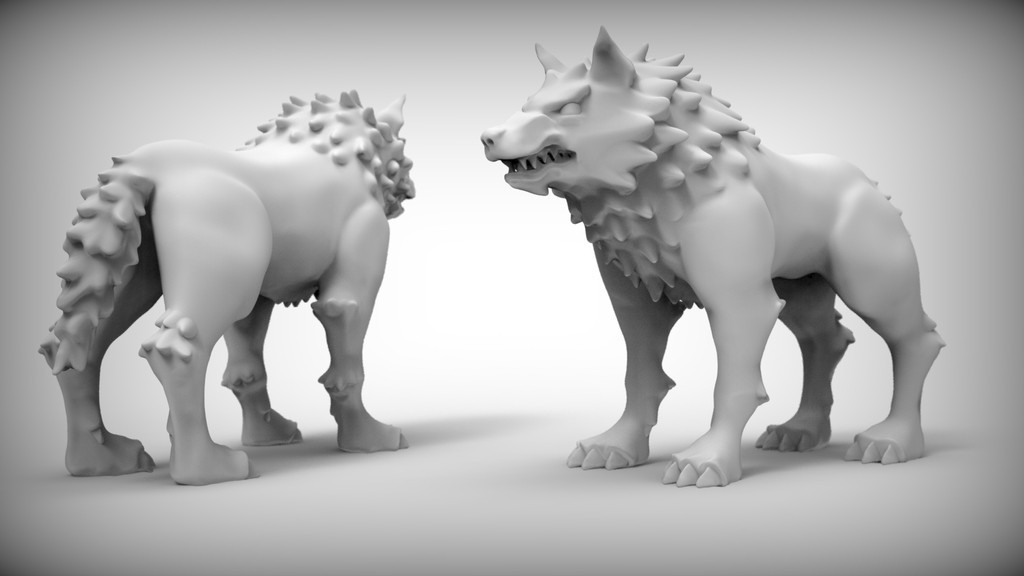 Free STL file WOLF model 🐺・3D printing model to download・Cults