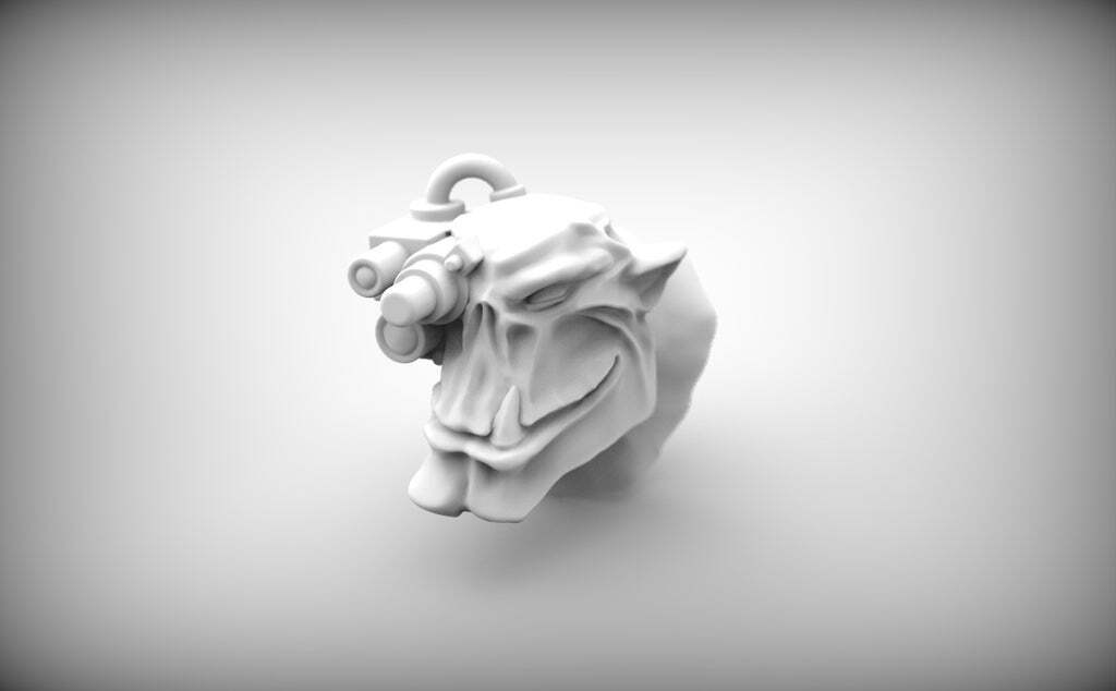 Free STL file ork head 🎲・Template to download and 3D print・Cults