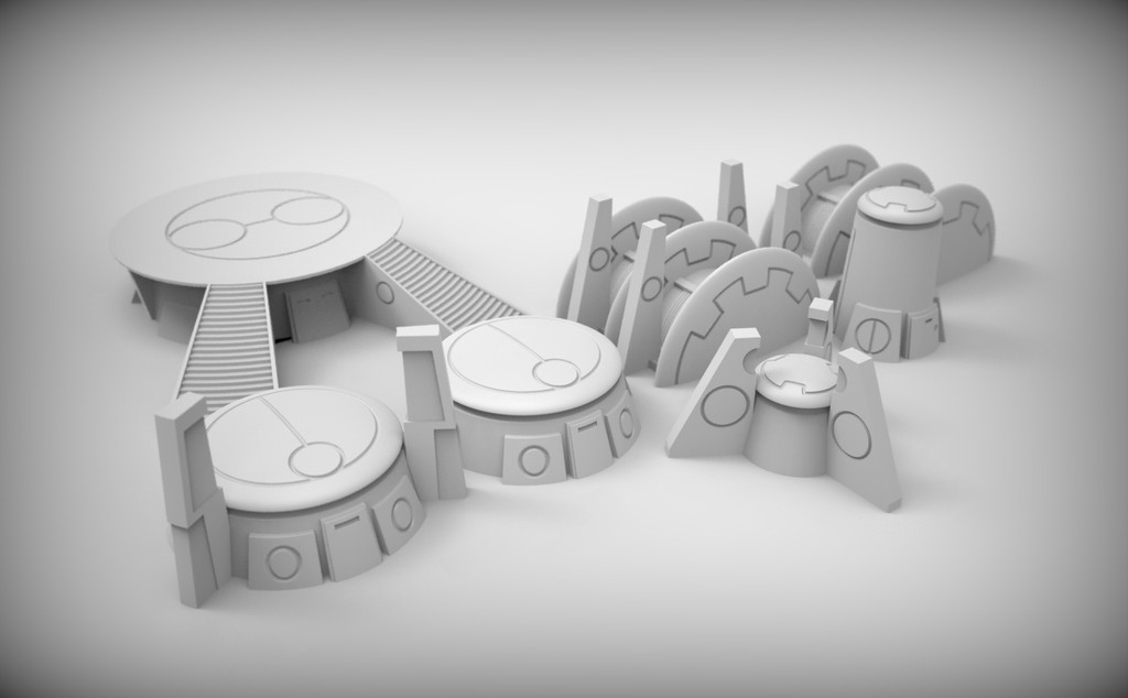 Free STL file alien sector terrain 👽・3D printing design to download・Cults
