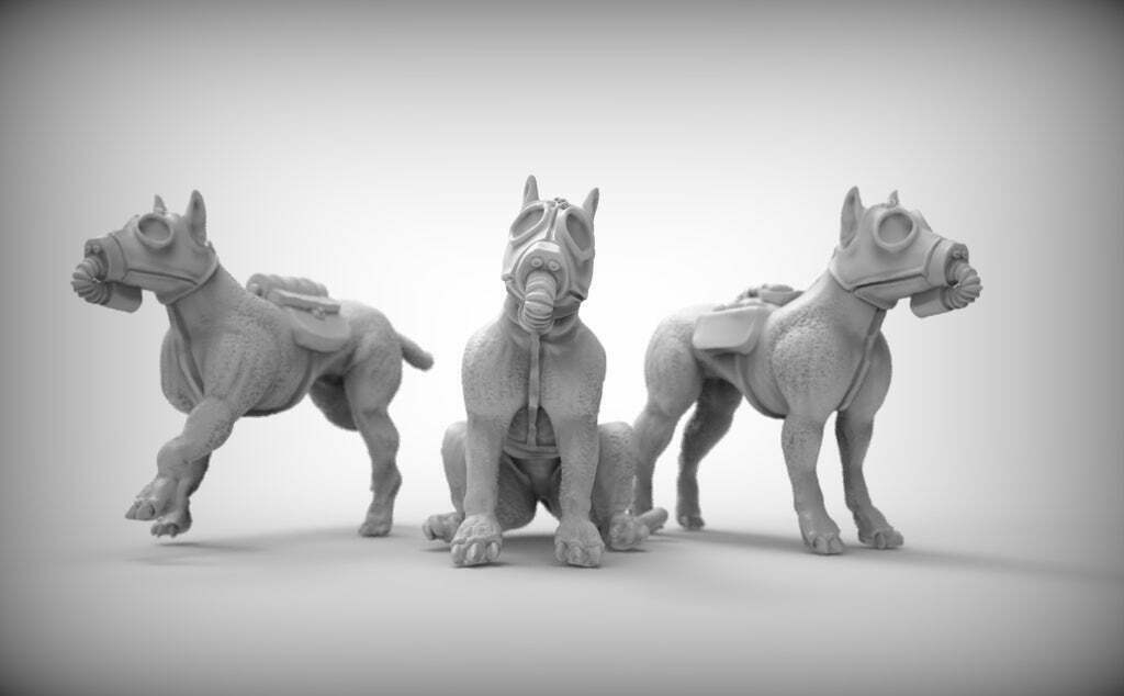 Free STL file War dogs x3 (with gear)・Template to download and 3D print ...