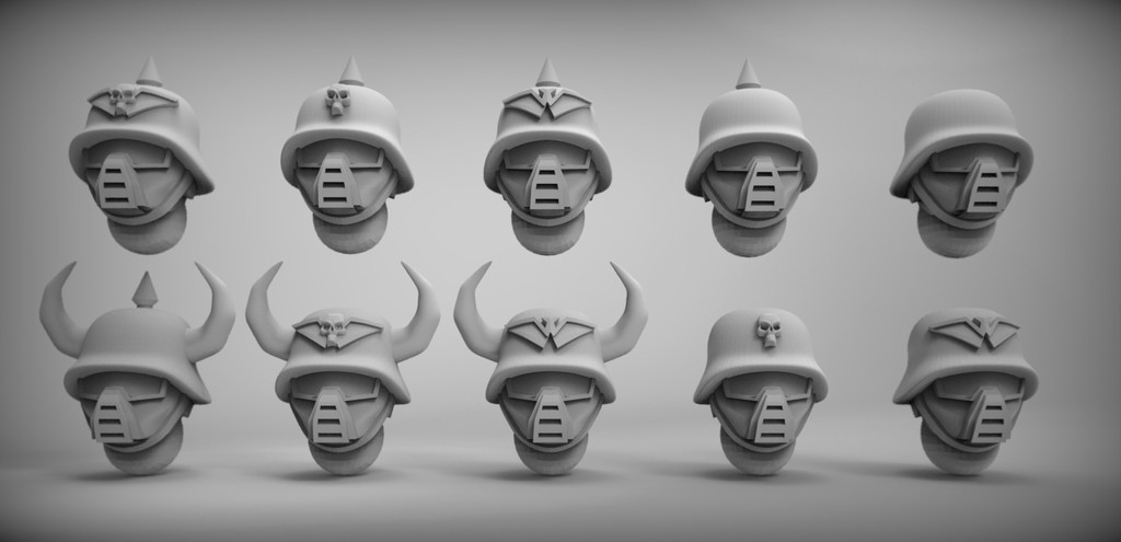 Free STL file imperial head collection 1 💂・Template to download and 3D ...
