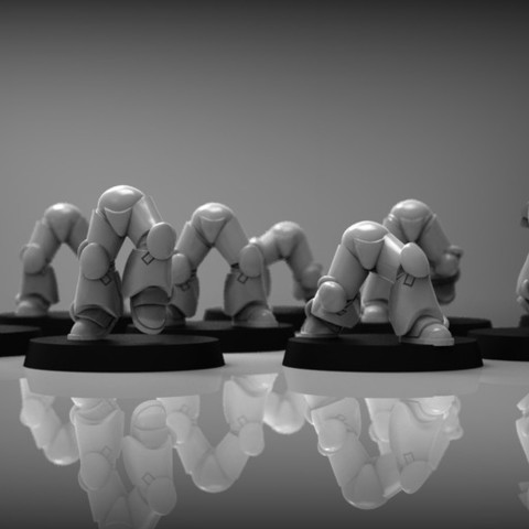 Download free STL file 11 pairs of power armour legs - 28mm heroic ...