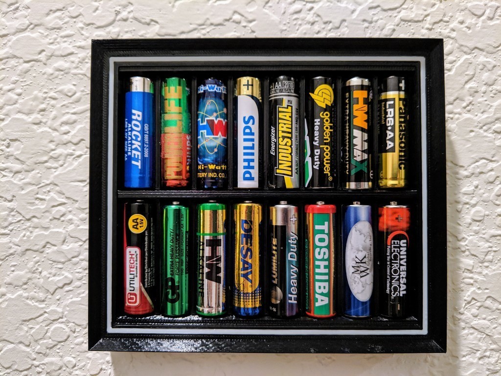 Free STL file AA Battery Display Frame 🔋・3D printable model to download ...