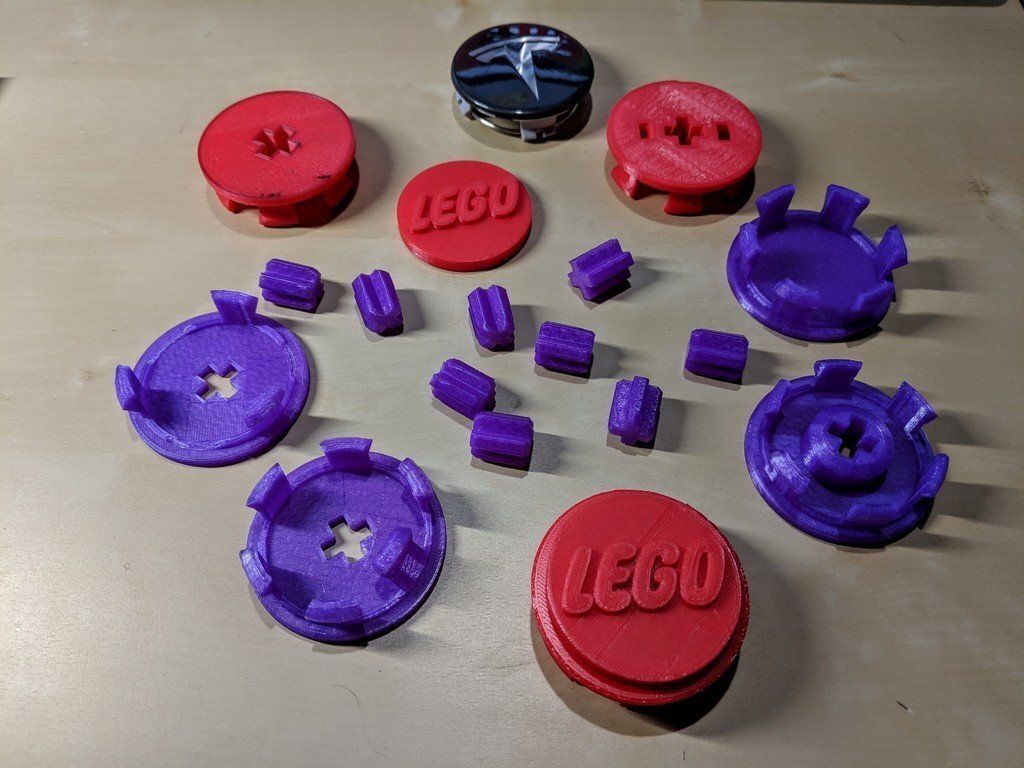 Free STL file LEGO Stud Center Wheel Cap・3D printable model to download ...