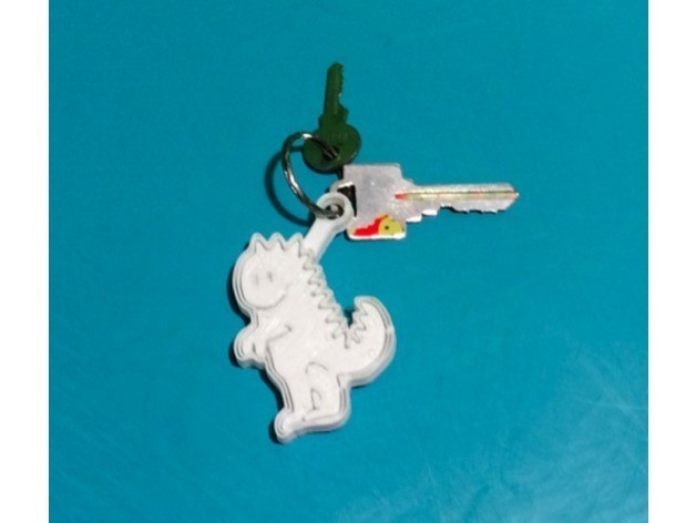 Free STL file Marko the dinosaur Keychain・3D printing template to ...