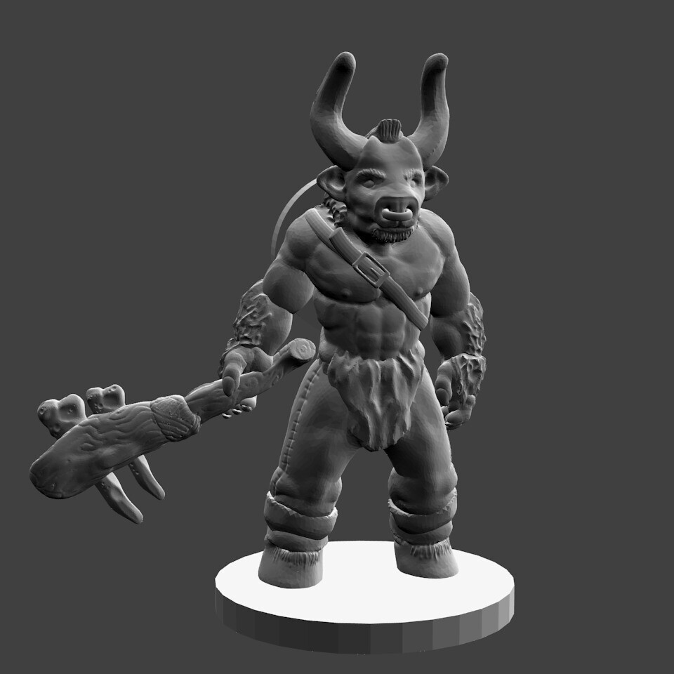 Free STL file Minotaur・3D print object to download・Cults